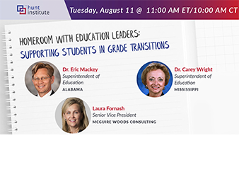 Homeroom with Education Leaders Webinar Recap: Student Transitions · The Hunt Institute