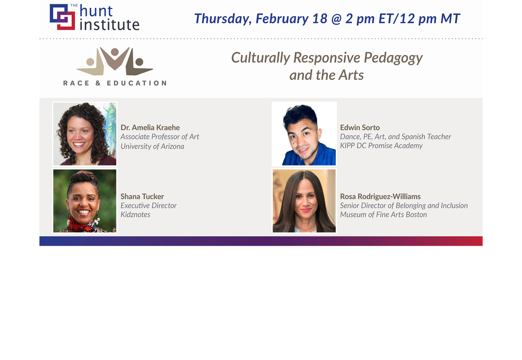 Race & Education | Culturally Responsive Pedagogy and the Arts · The Hunt Institute
