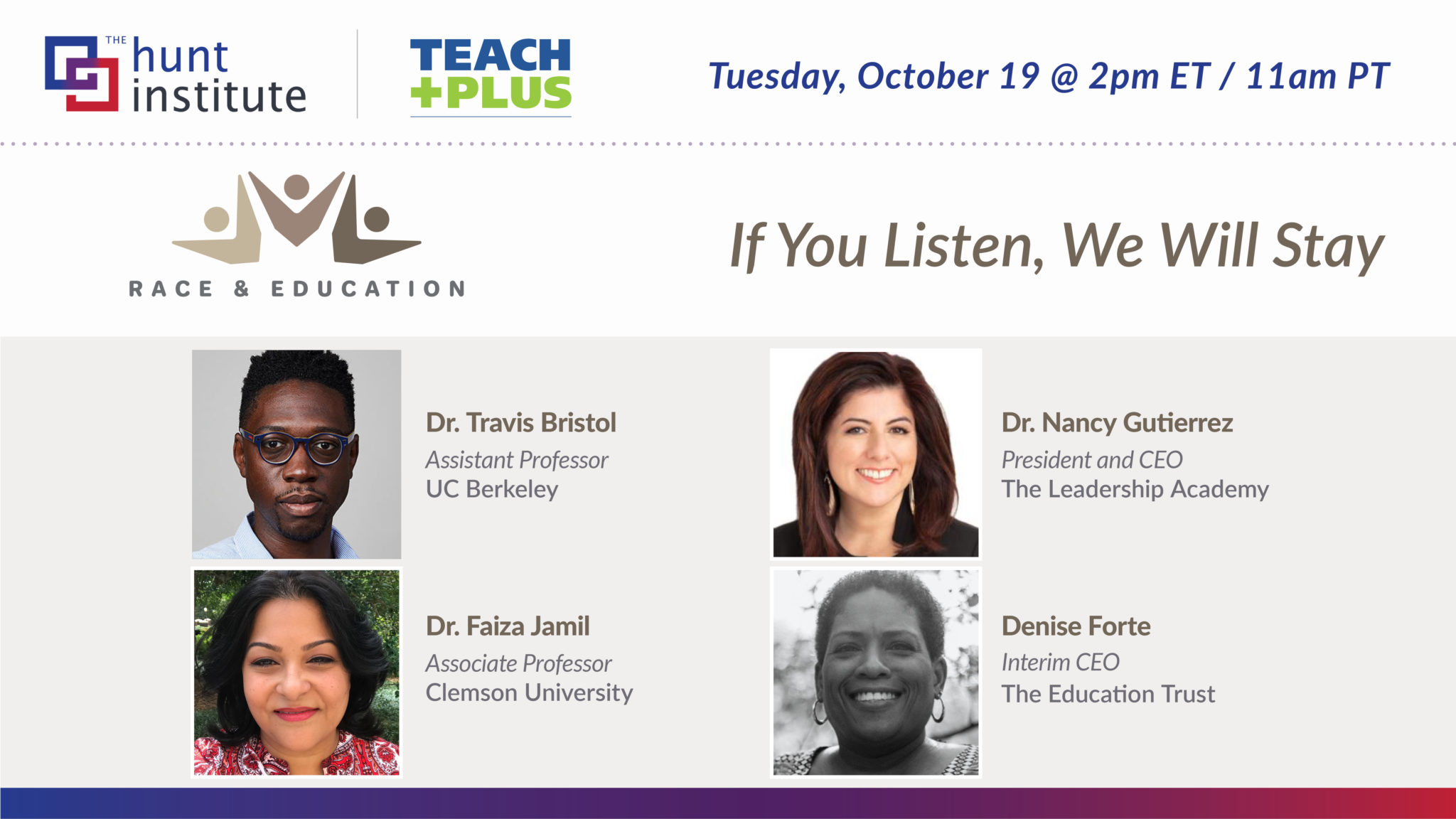 Race & Education Webinar: Social Media Resources · The Hunt Institute