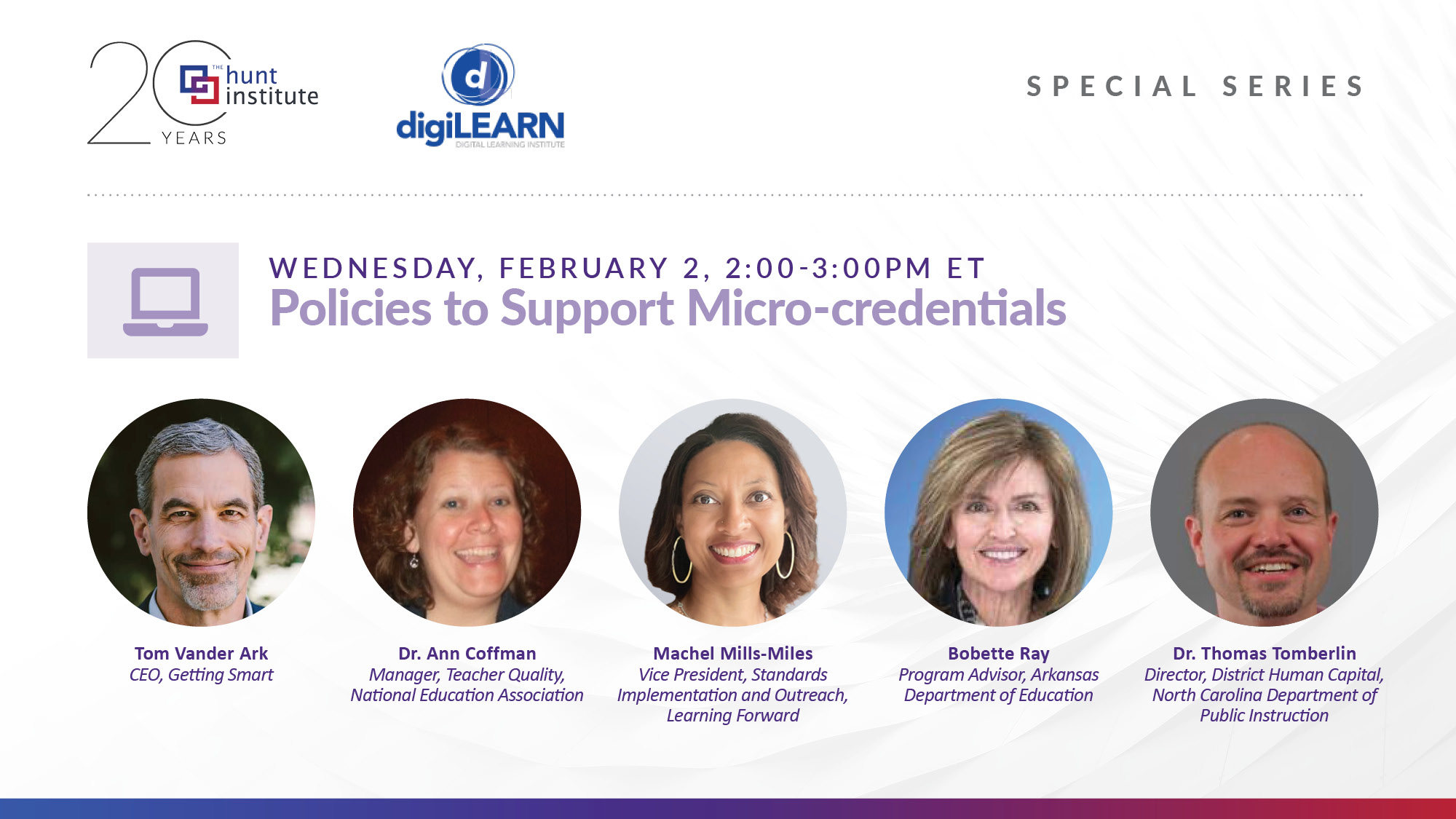 Micro-Credentials | Special Webinar Series · The Hunt Institute