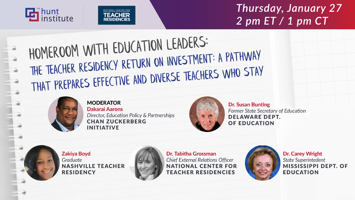 Homeroom with Ed Leaders: Social Media Kit · The Hunt Institute