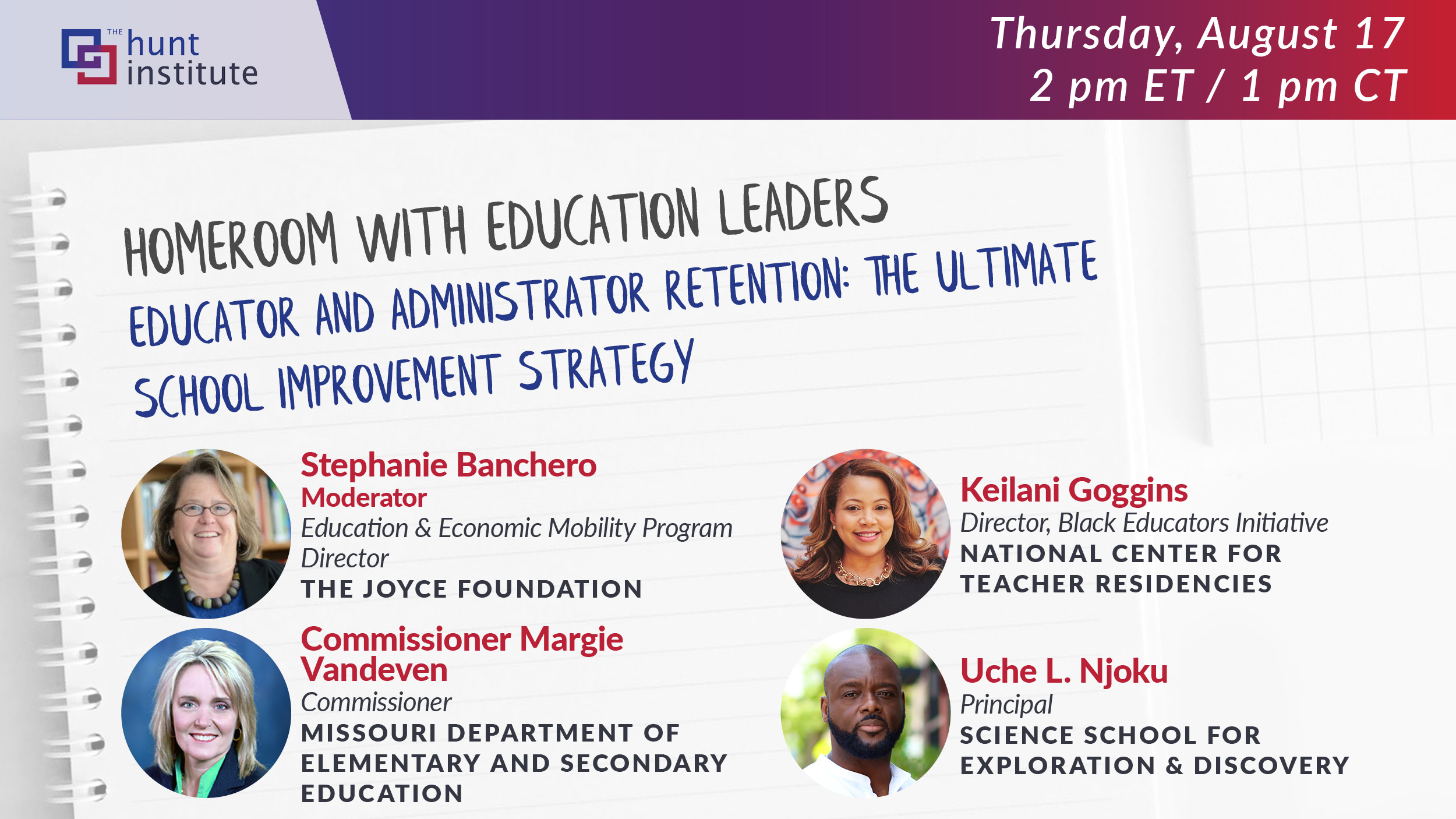 Ed Homeroom Social Media Kit 8/17 · The Hunt Institute